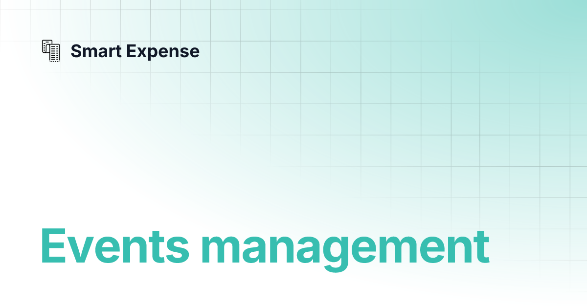 Events management | English | Smart Expense