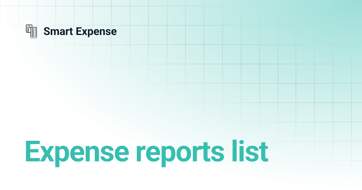 Expense reports list | Smart Expense
